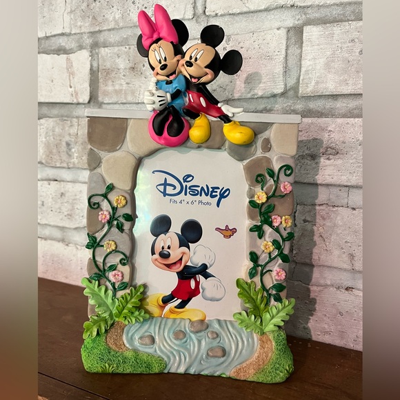 Disney | Accents | Walt Disney Enesco Mickey Mouse Minnie Bridge River ...